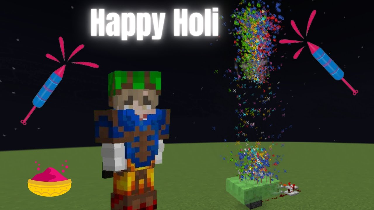 How to Create a Colorful Holi Celebration in Minecraft || Holi special ...