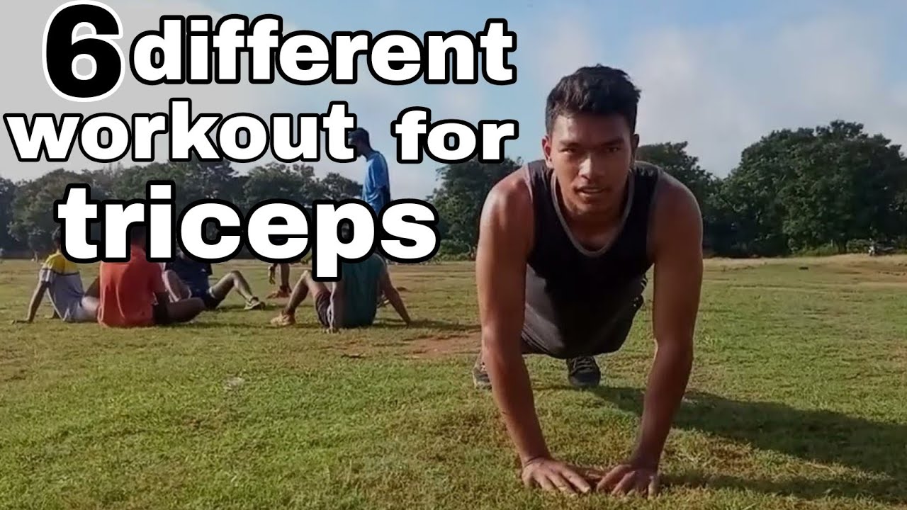 6 Different workouts for TRICEPS(without equipment) - YouTube