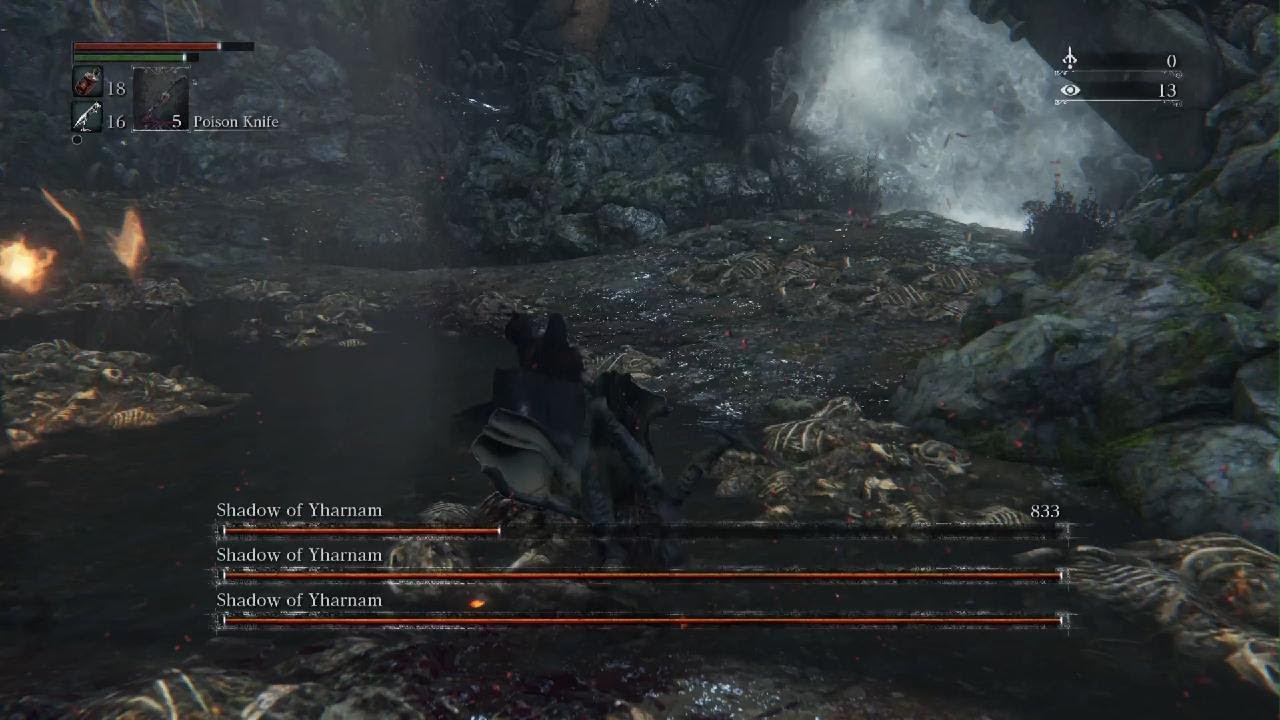 Bloodborne The Old Hunters | Shadow of Yharnam boss battle - YouTube