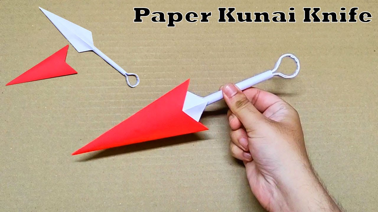 How To Make a Paper Kunai | MAKING MINATO KUNAI FROM PAPER | paper kunai knife tutorial - YouTube
