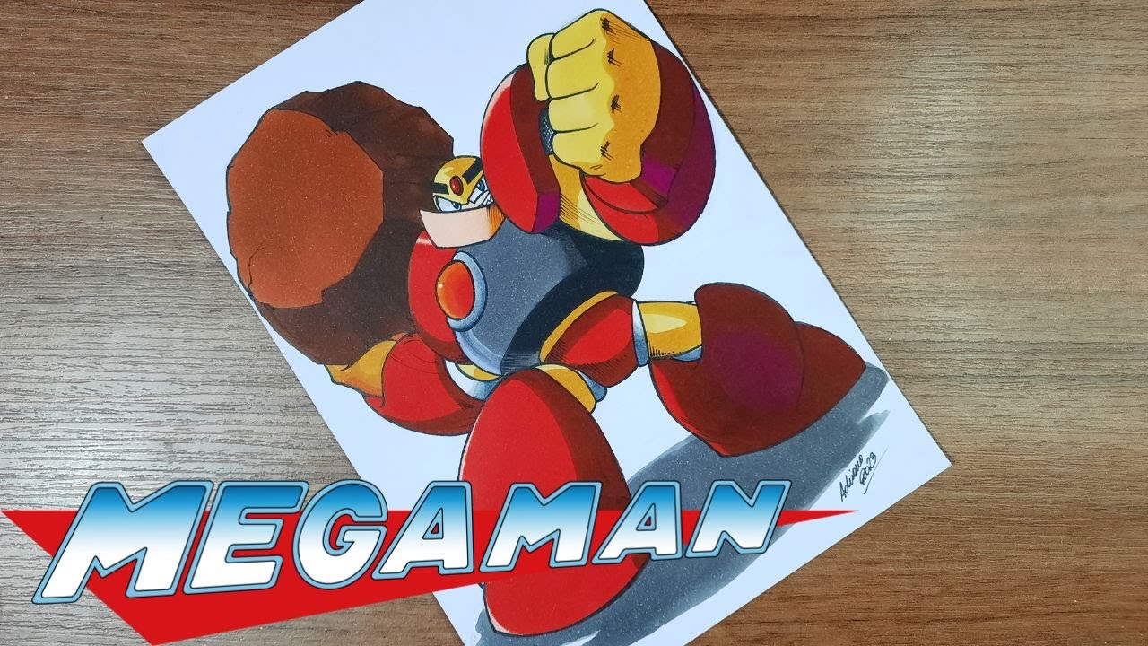 Drawing Guts Man (Mega Man) Speed Draw - YouTube