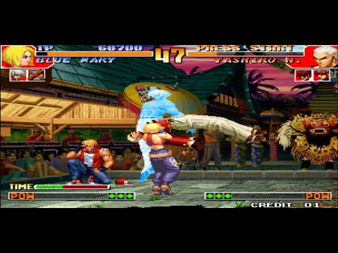 Blue Mary, Terry Bogard, Orochi fighting part 3|king of fighter 97 ...