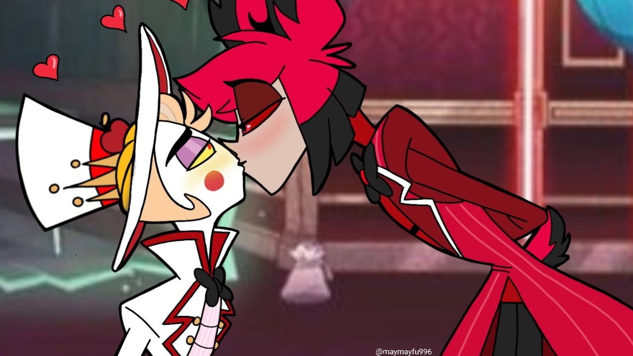 A Secret Kiss With Lucifer And Alastor Comic Dub Hazbin Hotel Youtube