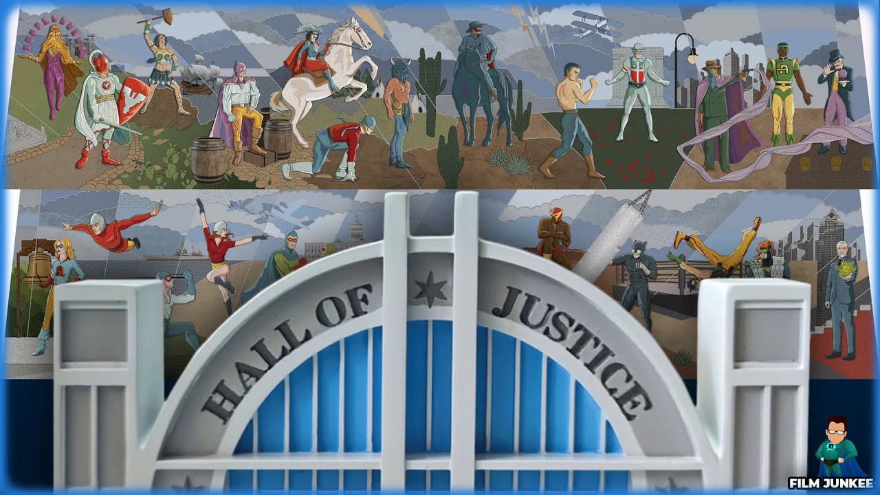 DC Universe Heroes REVEALED in Hall of Justice Mural from SUPERMAN ...