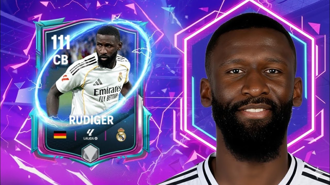 مراجعة روديغير 111 مدافع ريال مدريد | Review Rudiger Fc mobile - YouTube
