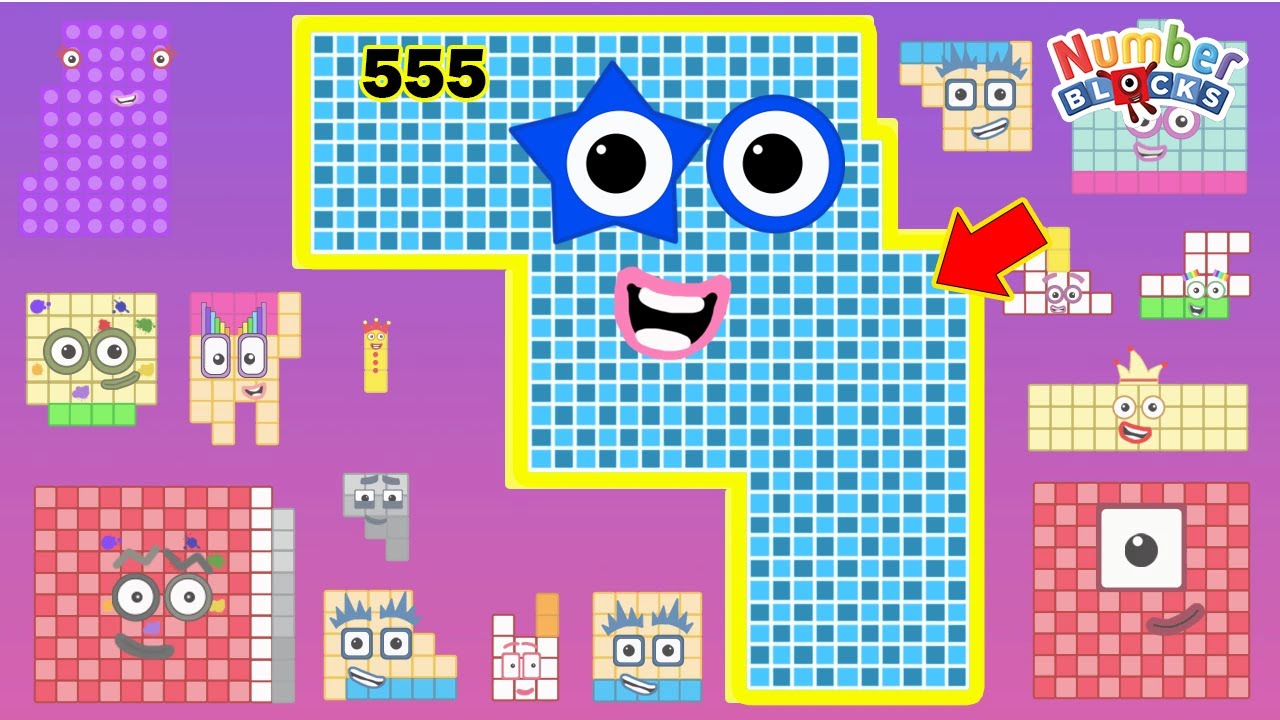 NUMBERBLOCKS PUZZLE Tetris Game 555 ASMR Fanmade Animation / Satisfying ...