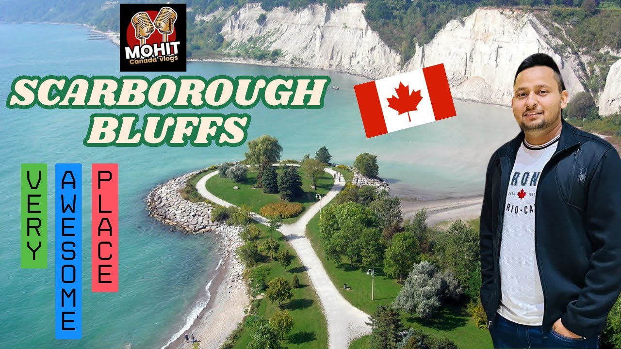 Beautiful BLUFFERS Park in Scarborough bluffs 4k Wide Angle View Enjoyed by Family at Bluffs ...