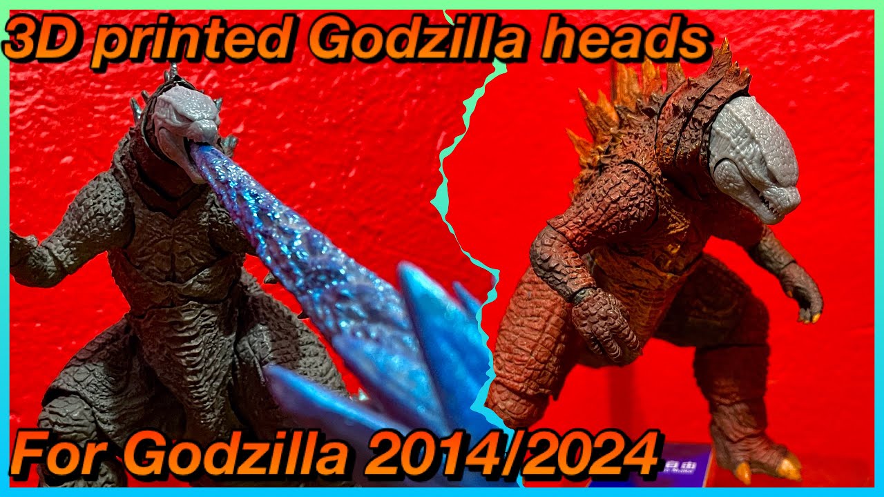 3D Printed Heads For S.H.MonsterArts Godzilla 2014 - 2024 - YouTube