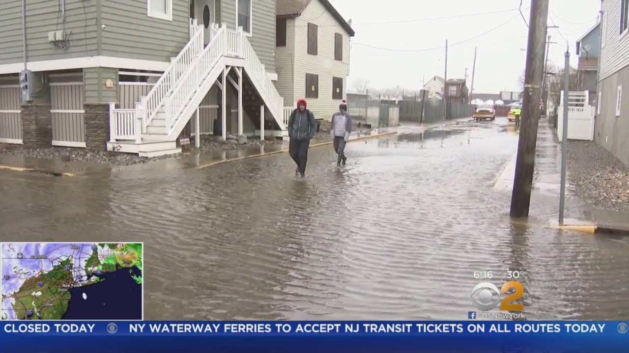 Flooding Causes Problems Along The Jersey Shore - YouTube