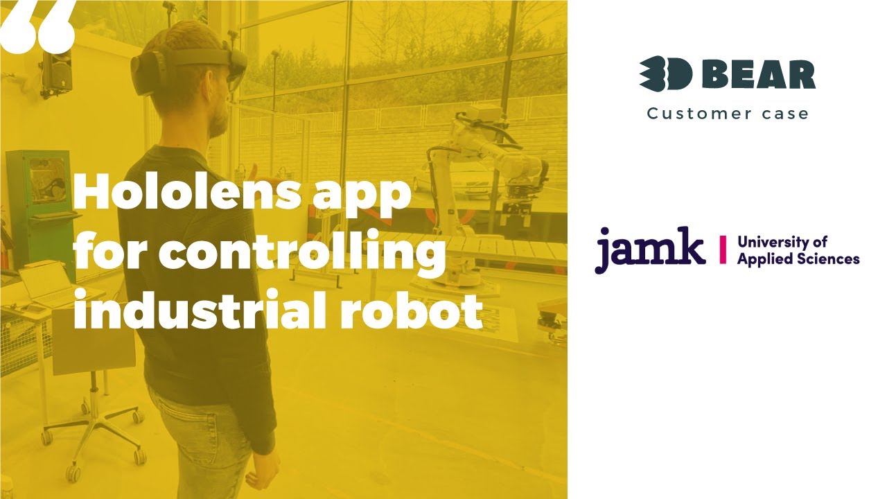 3DBear & JAMK - Hololens app for controlling industrial robot - YouTube