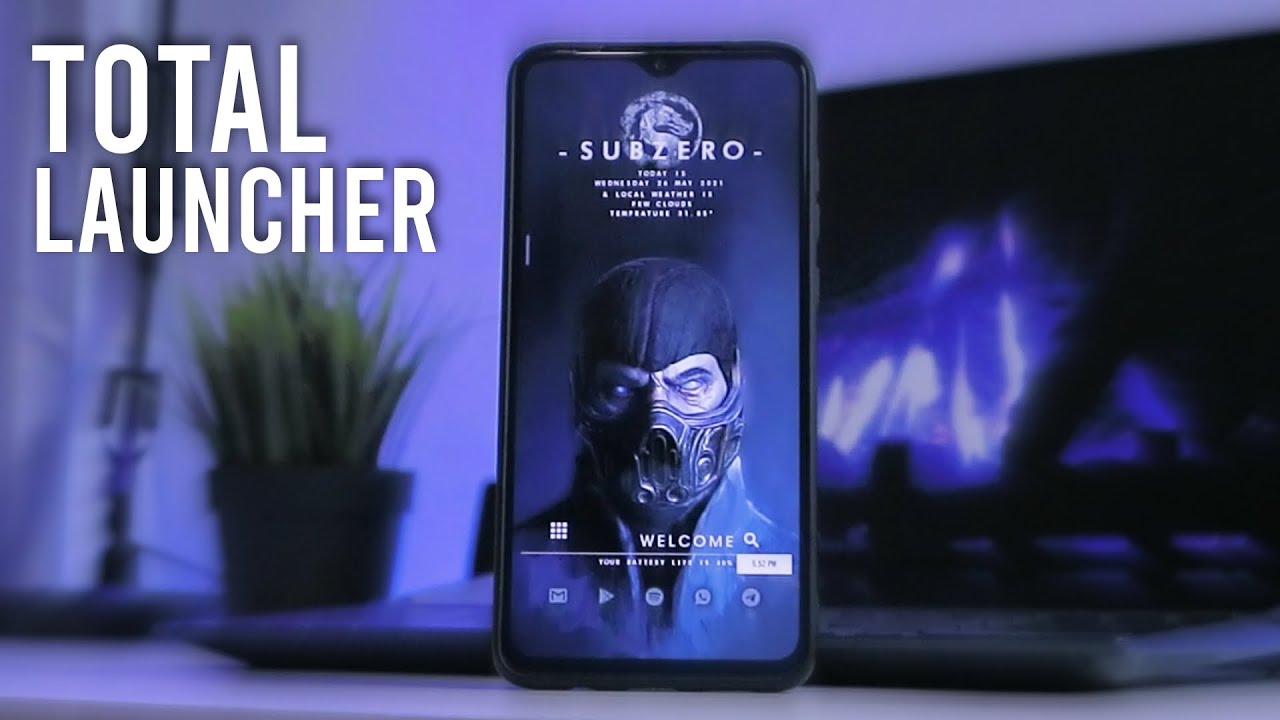 BEST TOTAL LAUNCHER THEMES #11 - MORTAL KOMBAT (SubZero Version) - YouTube