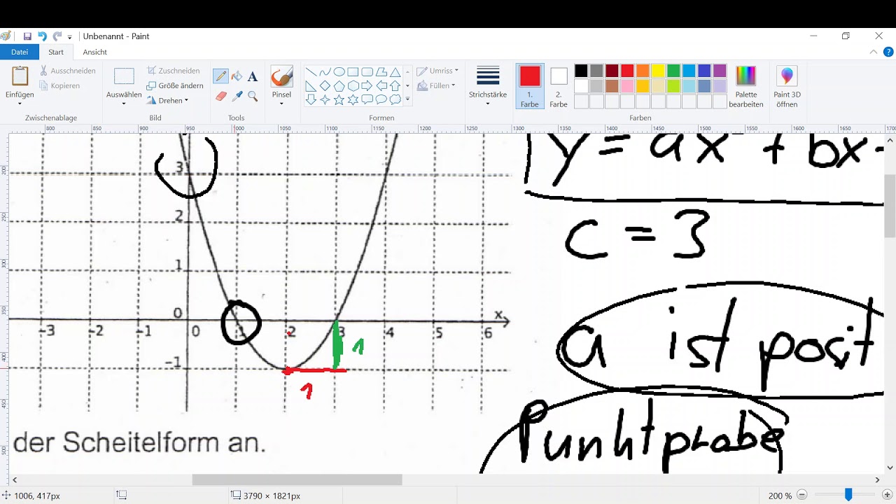 Parabelgleichung und Scheitelform WS Prüfungsvorbereitung - YouTube