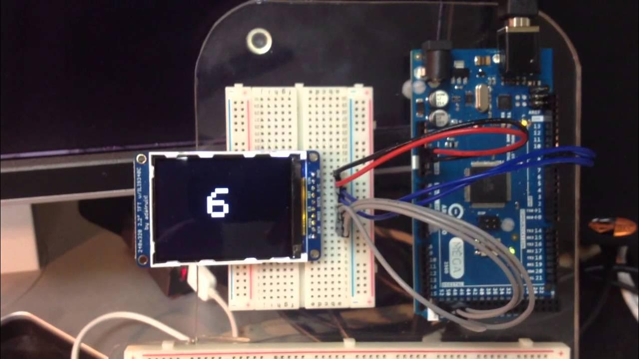 Adafruit 2.2" TFT and Arduino - test 1 - YouTube
