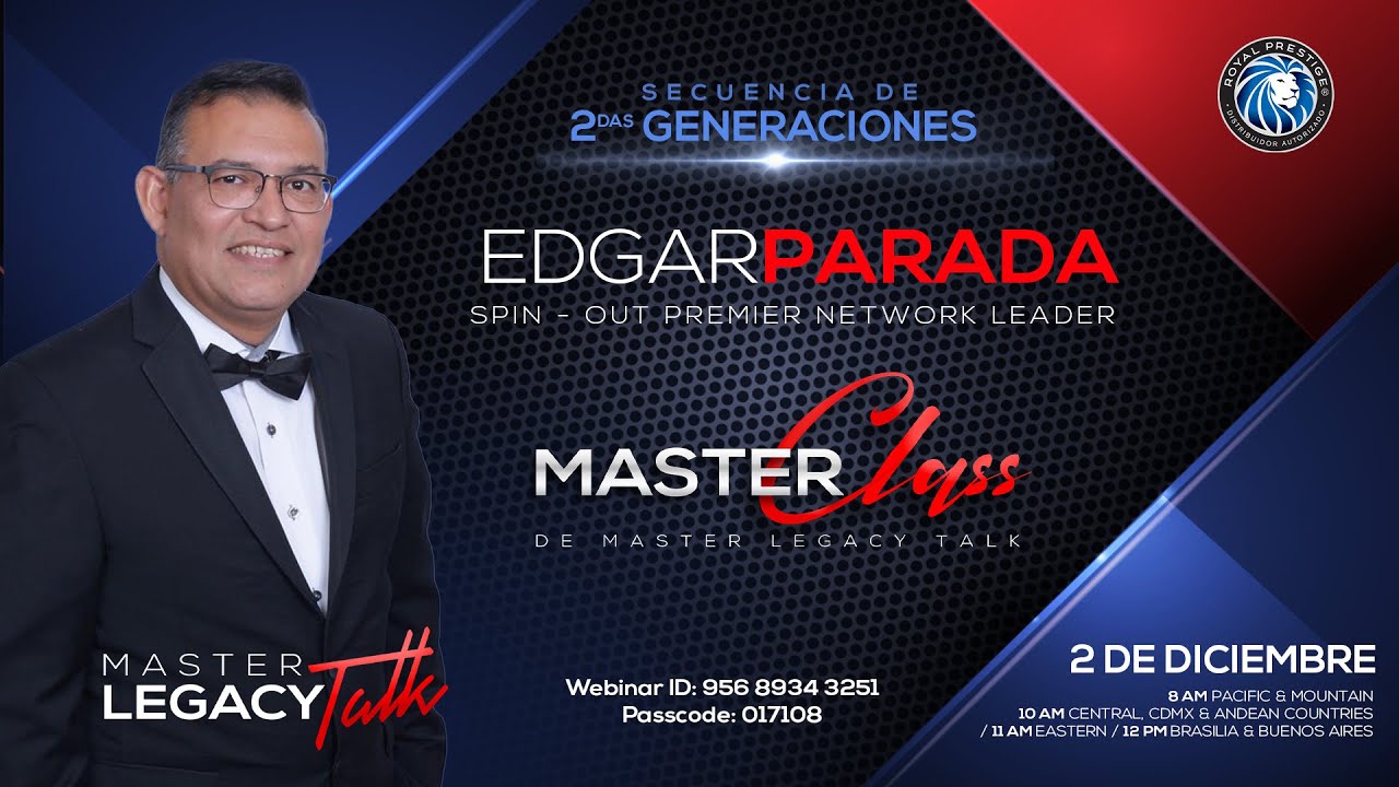 Edgar Parada Master Class Secuencia de 2das Generaciones - YouTube