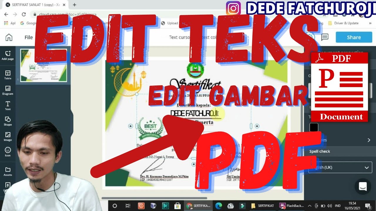 cara edit teks pdf tanpa aplikasi online - YouTube
