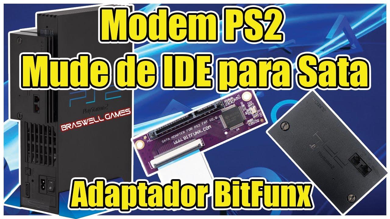 Como Adaptar modem original do PS2 IDE para Sata | TUTORIAL - YouTube
