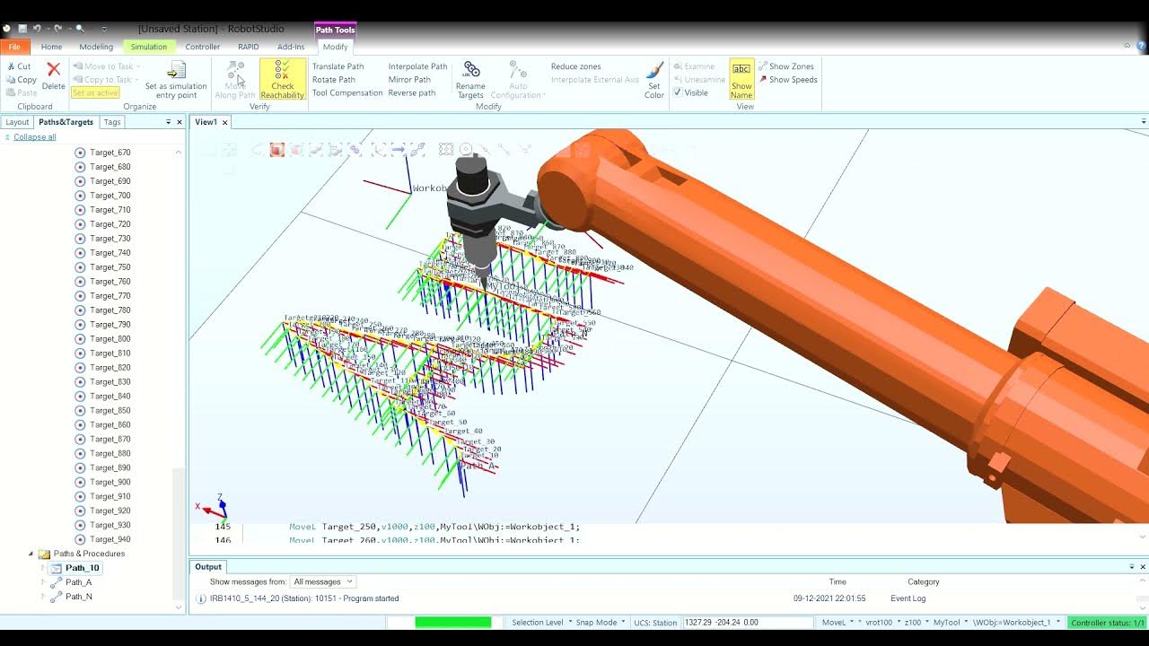 Creating letters trace/path in robotstudio. - YouTube