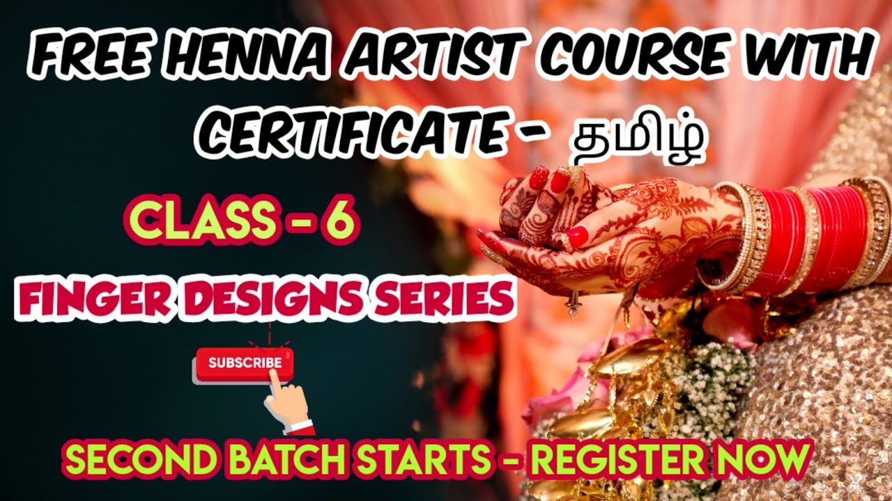 Free mehandi artist course with certificate tamil|| mehandi classes ...