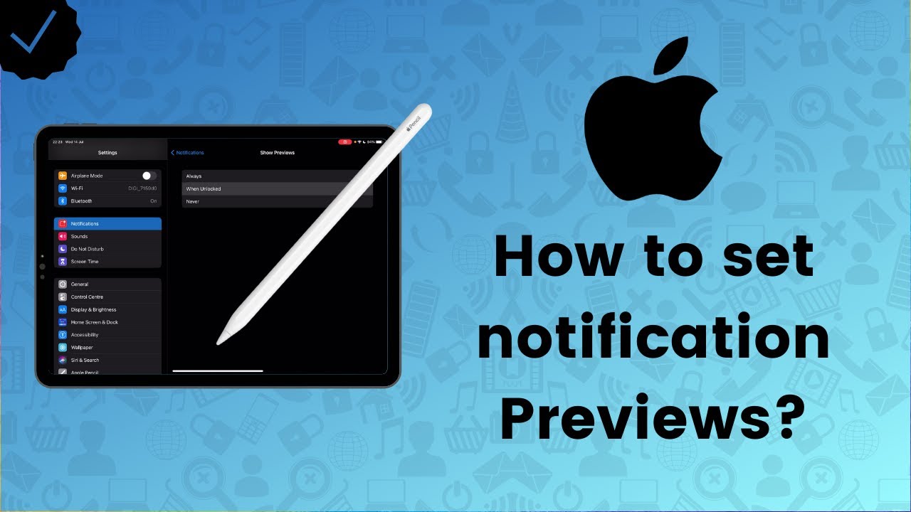 How to set Notification Preview on iPad? - iPad Tips - YouTube