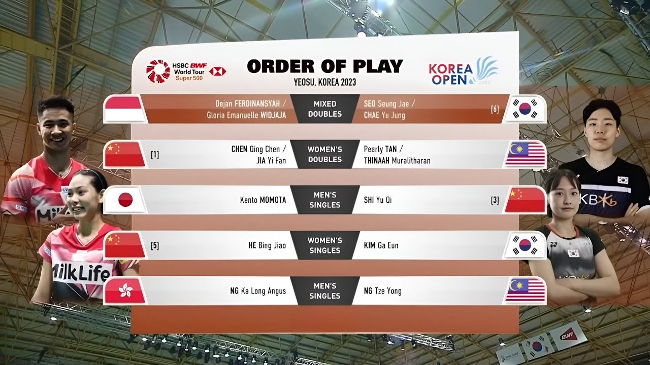 Dejan/Gloria (INA) vs Seo/Chae (KOR) - XD R16 | KOREA OPEN 2023 - YouTube