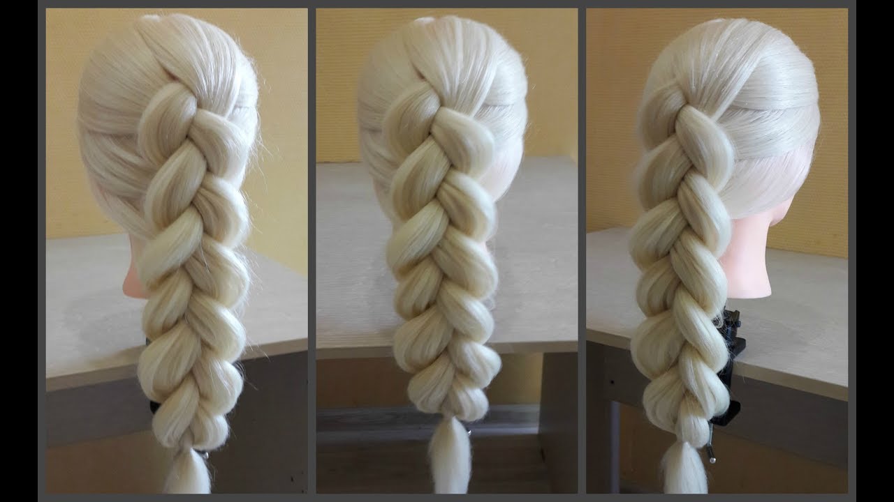 Французская коса "Обратная". Basic french braid "Reverse" - YouTube
