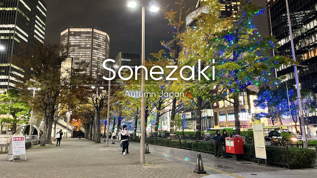 Sonezaki Autumn In Osaka Japan - 🇯🇵🍁 Weekend Walk, Nov 2025 4K (16min ...