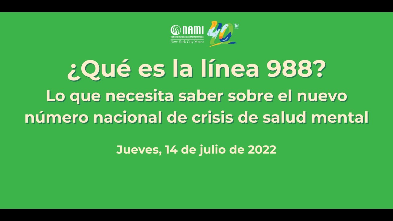 ¿Qué es la línea 988? - YouTube