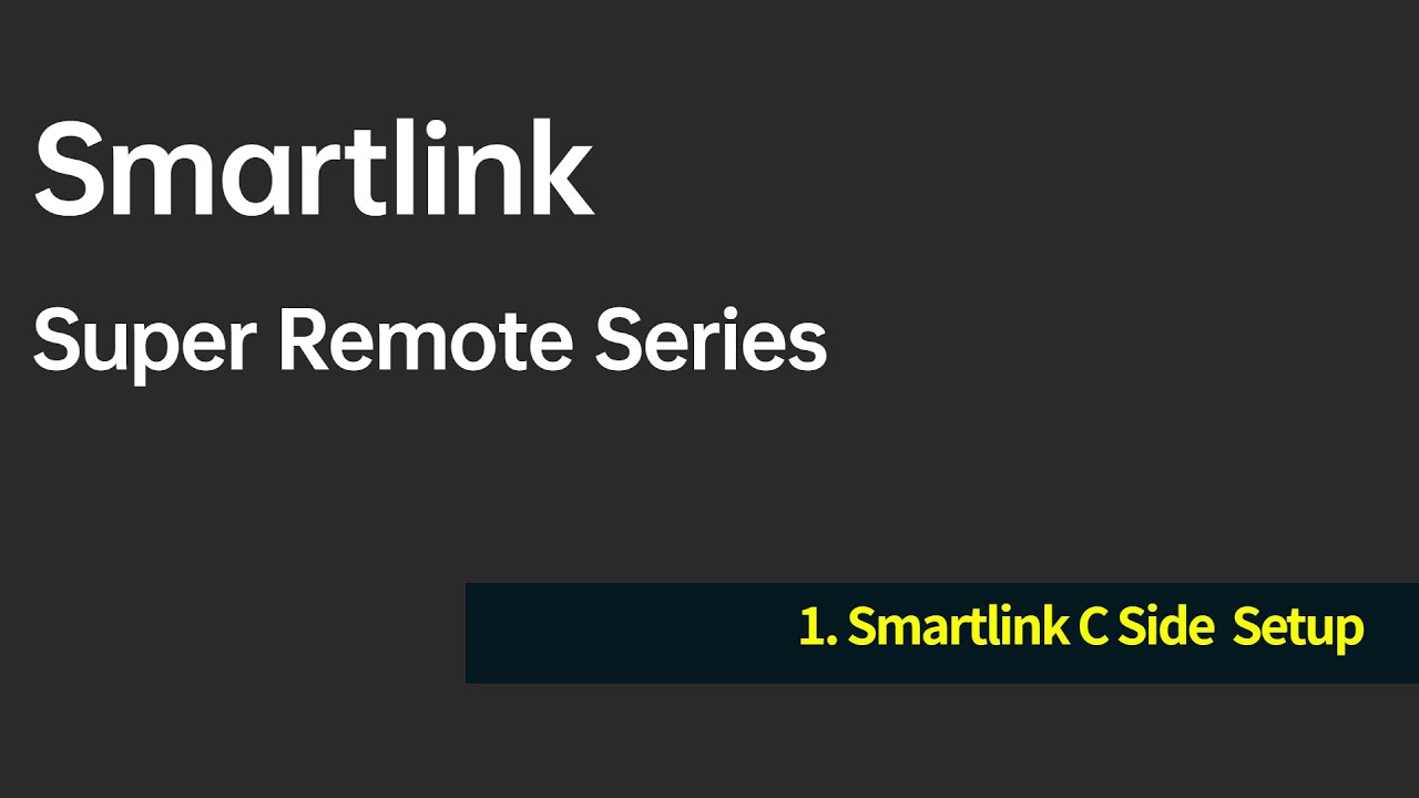 (Smartlink SuperRemote Series Video 1) Smartlink C Side Setup - YouTube