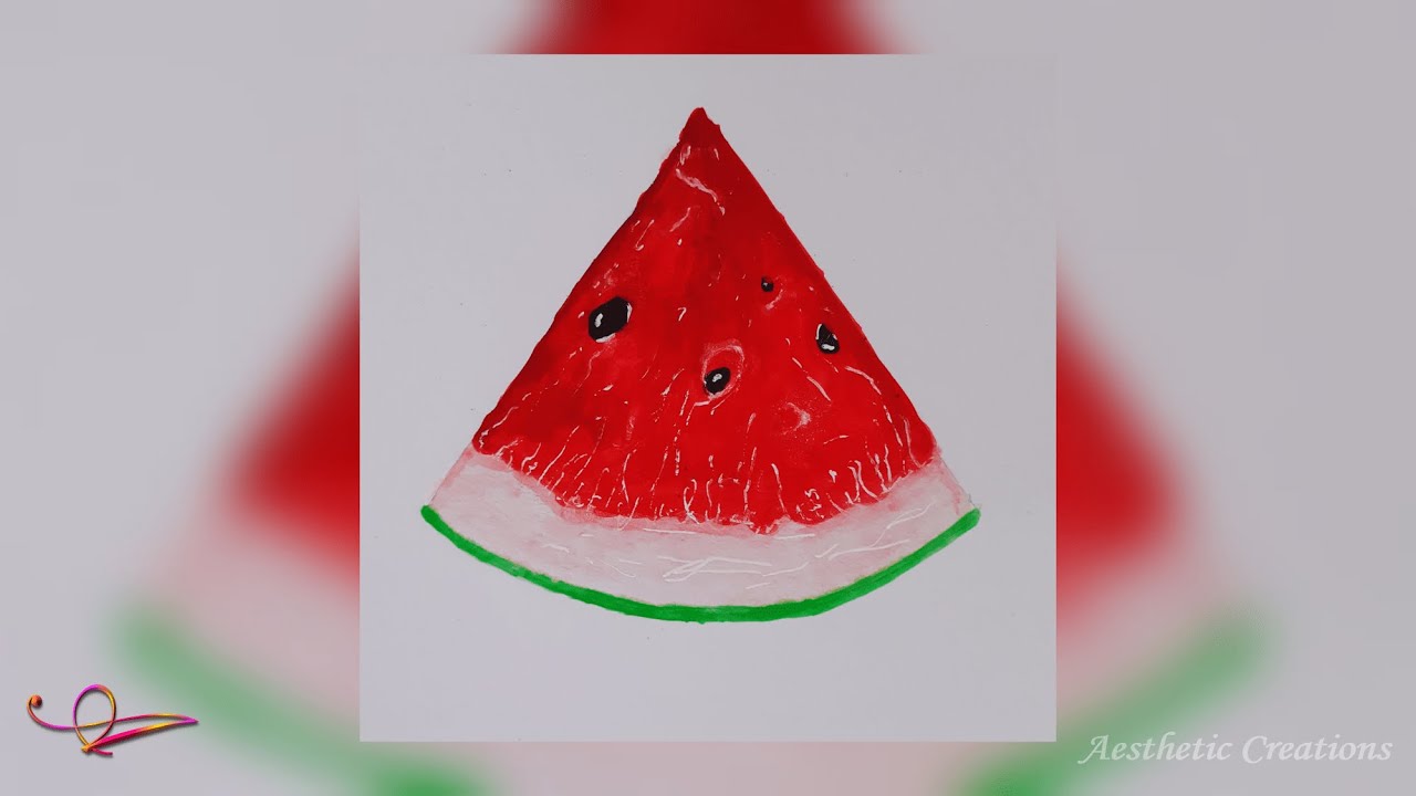 Watermelon slice | Fruit | Hyperrealism | Watercolour painting | Time ...