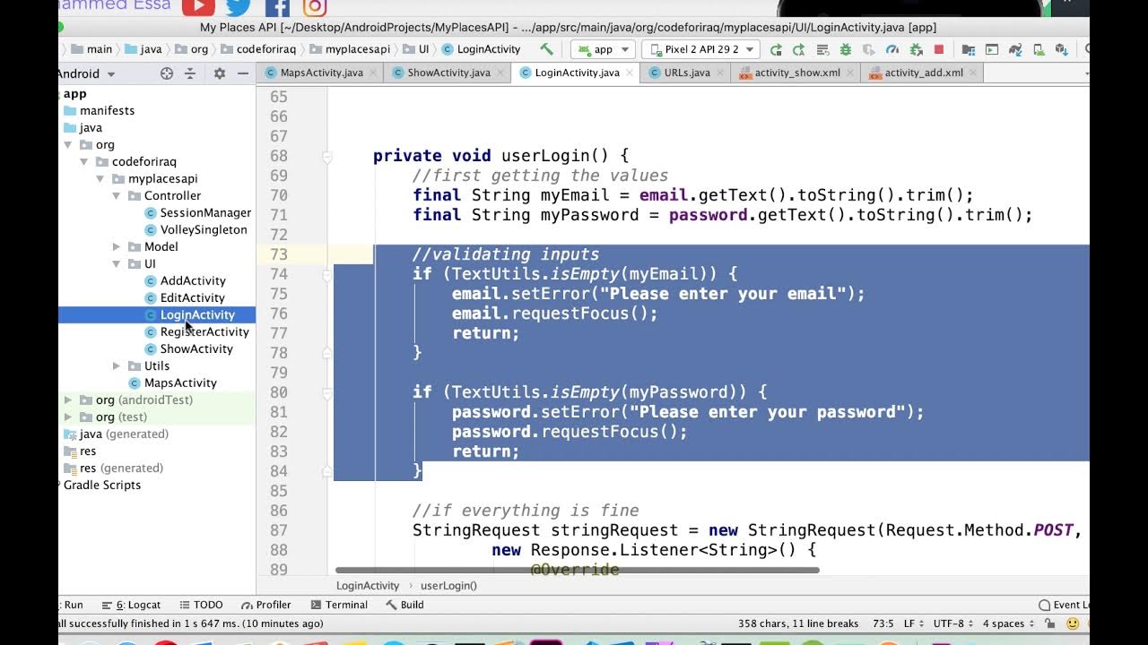 35 Android RESTful API Laravel with Google Maps add or insert data - YouTube
