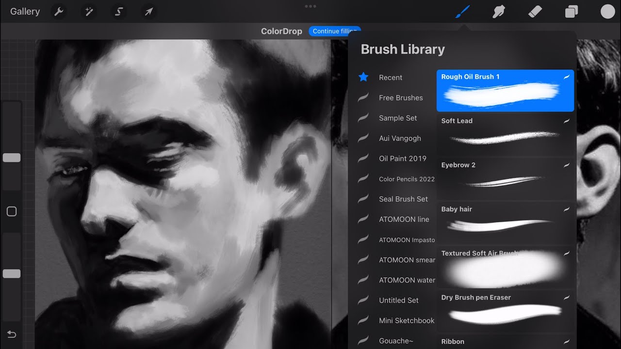 beginning a new portrait painting | #procreate - YouTube