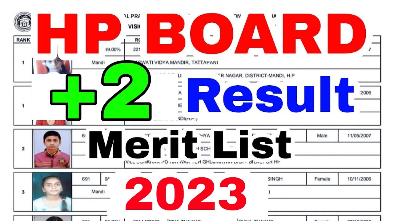 Hp Board 12Th Result 2023 / 12th merit list 2023 / Hp board result ...