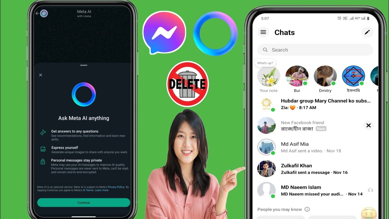 วิธีลบ Meta Ai ออกจาก Messenger 2024 | 2024 ลบ Meta Ai Chat Messenger ...
