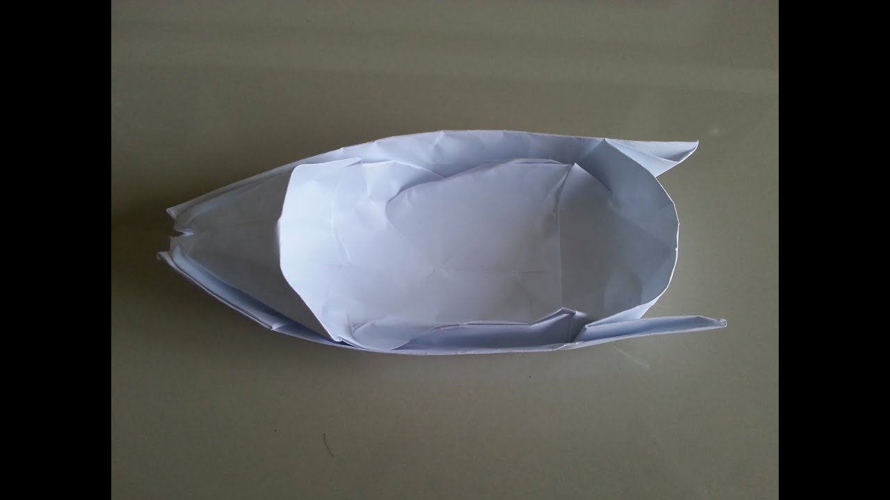 Origami - kayak Boat - YouTube