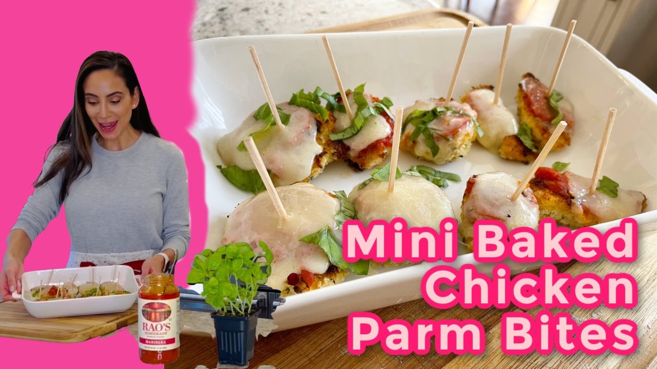 Mini Baked Chicken Parm Bites - YouTube