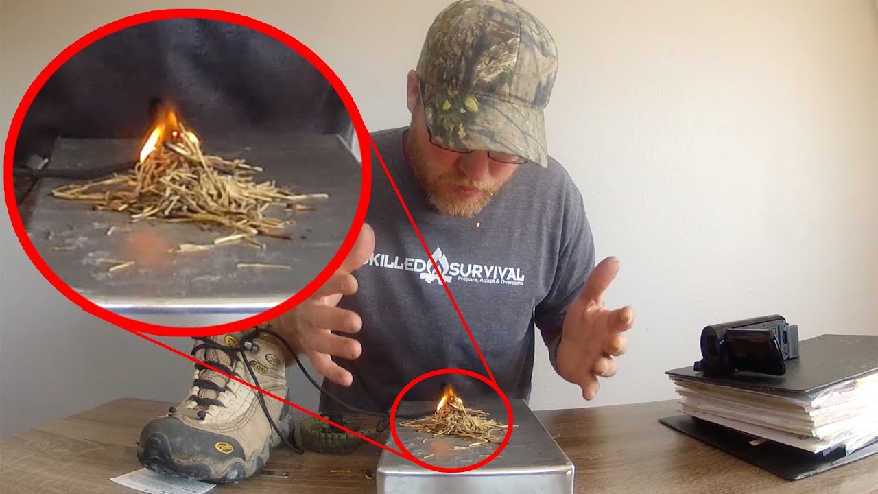 Survival Frog Fire Laces Review (I started a fire in my office!) - YouTube