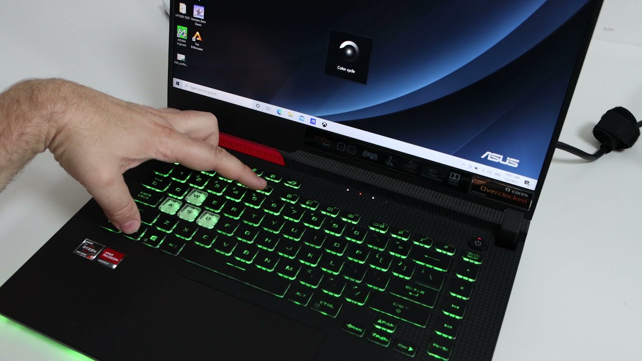 ASUS ROG Strix G15 Advanced Edition (G513QY) lighting effects - YouTube