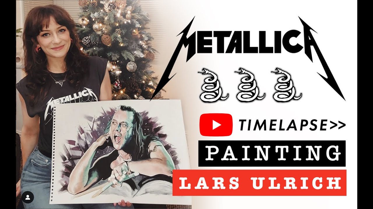 Lars Ulrich - Painting with Gouache - Full Timelapse - YouTube