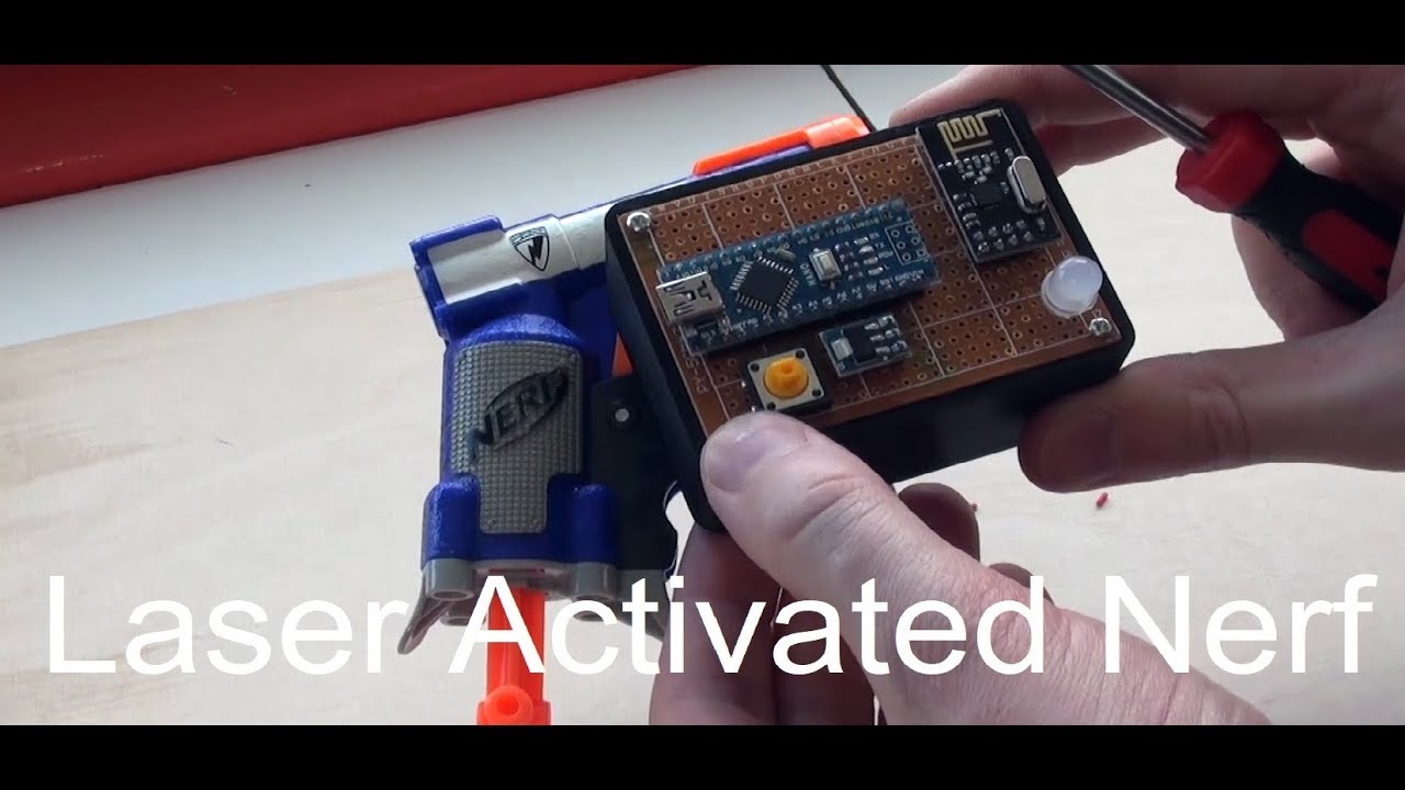 Laser Activated NERF - YouTube