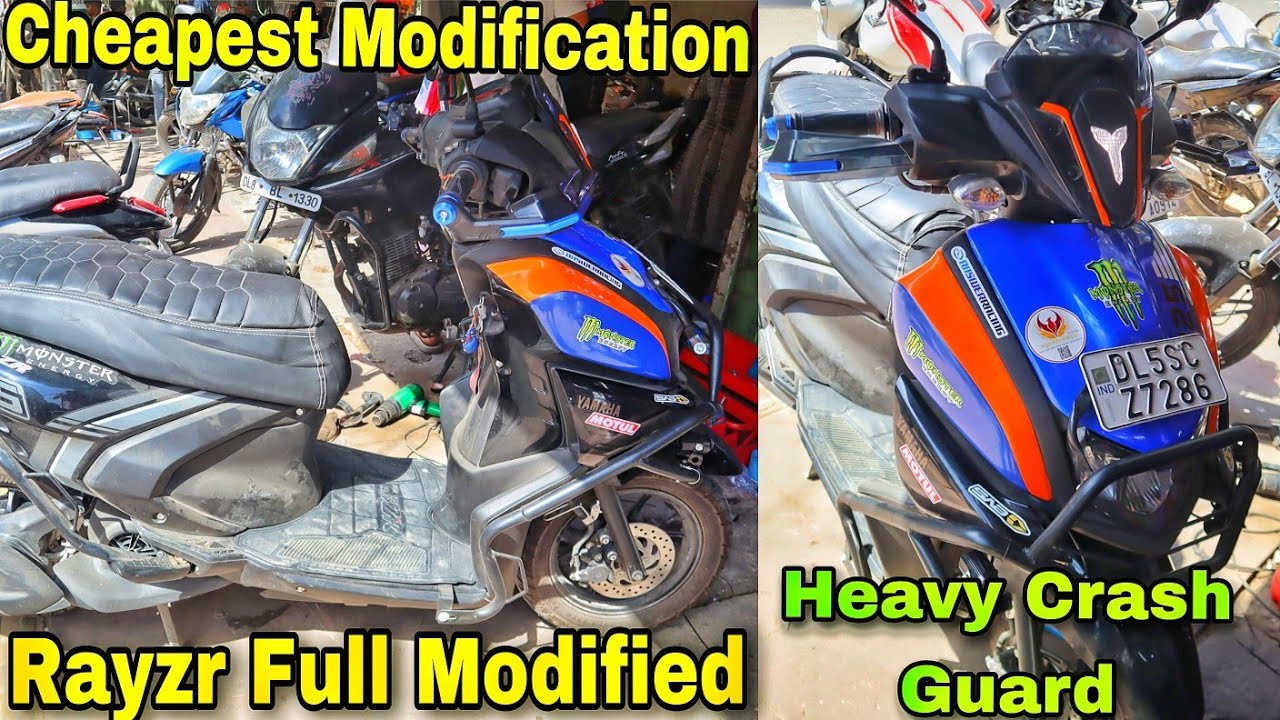 Full Rayzr Modified | cheapest Modification Shop in Karol Bagh | Heavy ...