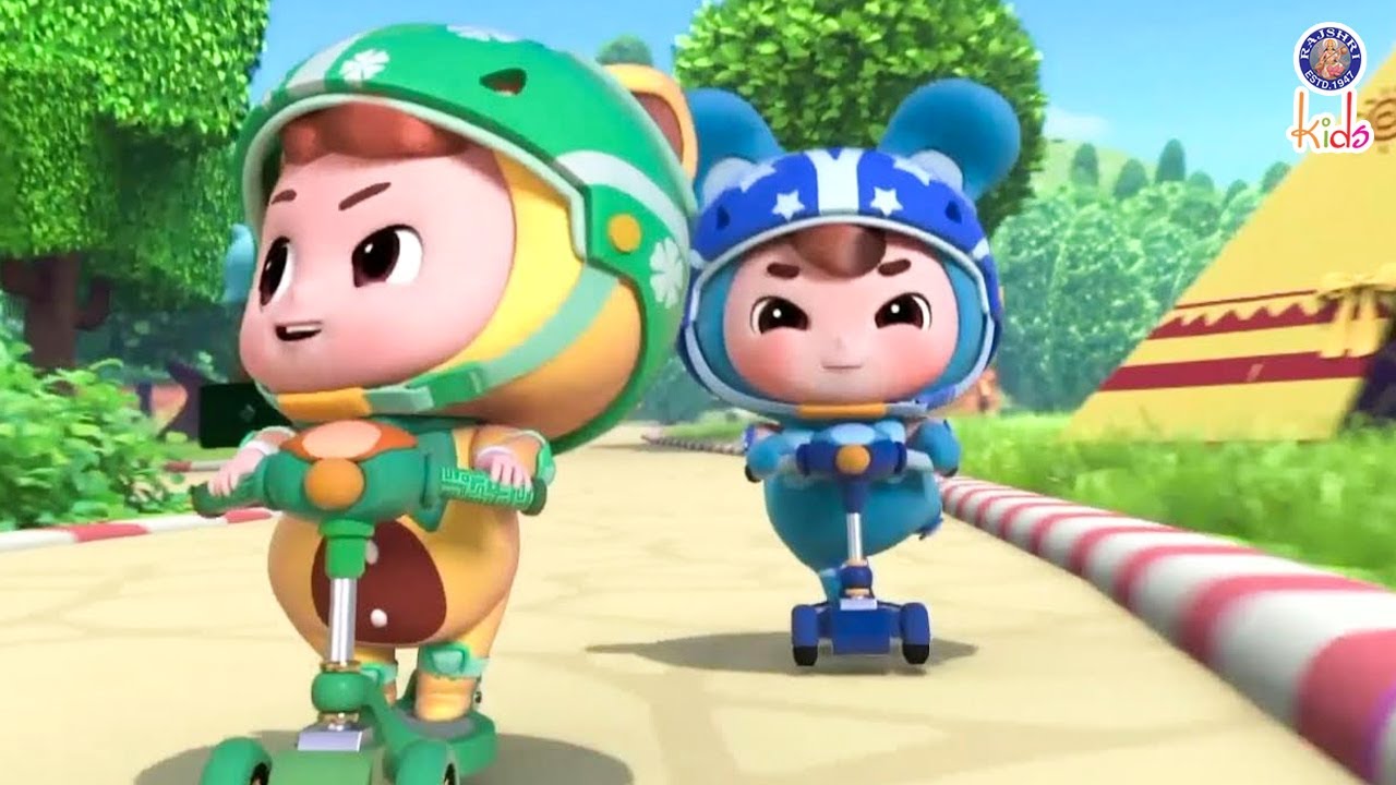 अंजू और गोलू में लगी स्कूटर रेस | Gogo Bus Funny Cartoon | गोगो बस ...