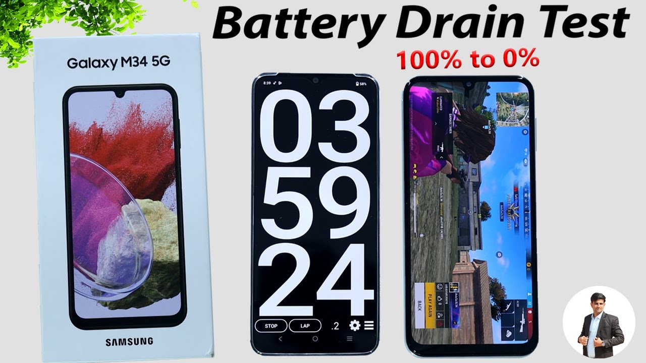 Samsung Galaxy M34 5g Battery Drain Test || 6000mAh Battery Backup ...