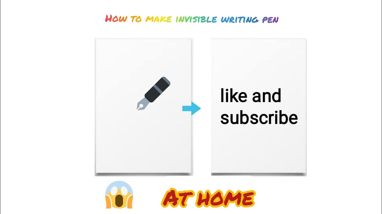 Magic invisible writing pen| Quarantine activity - YouTube