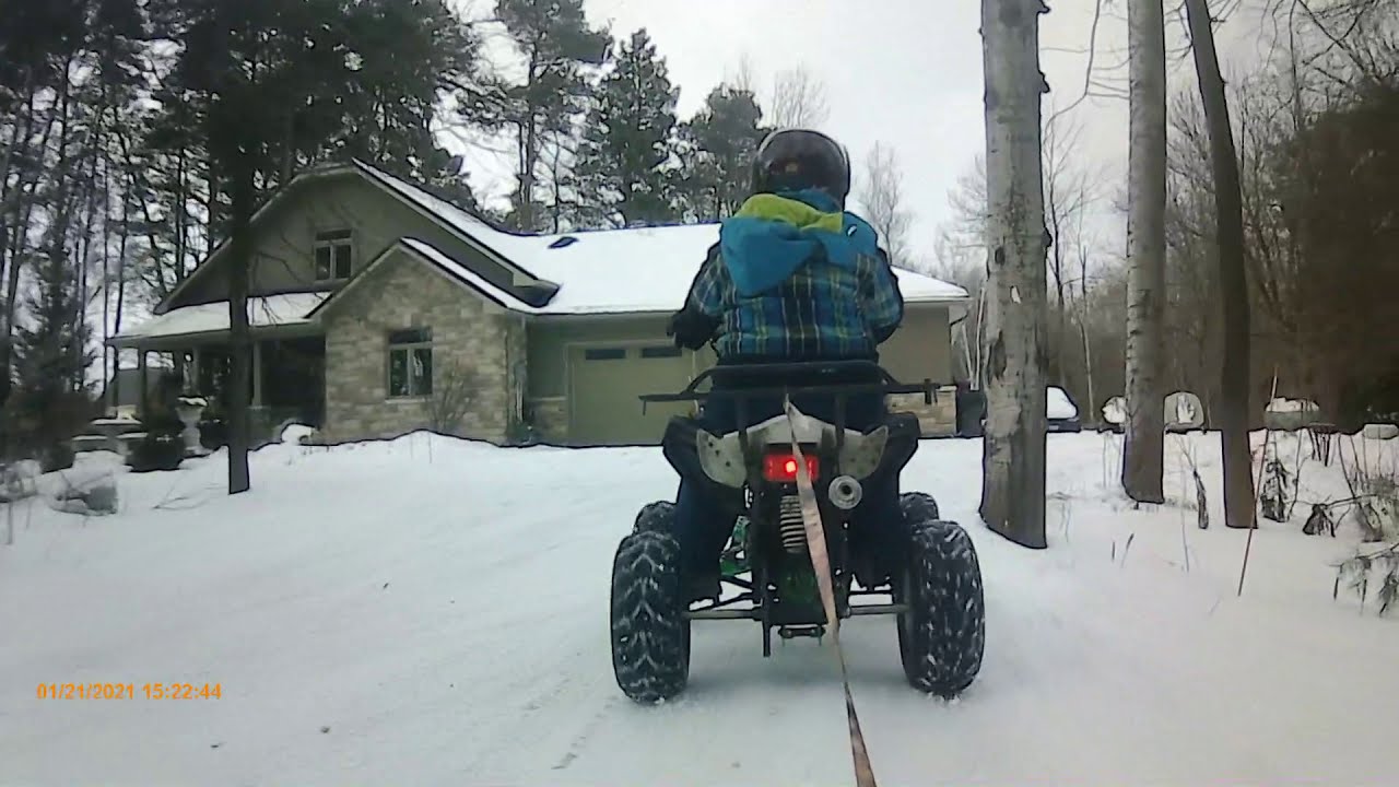 ATV SLEDDING - YouTube