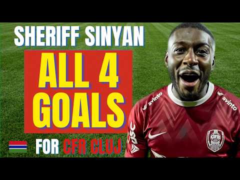 Sheriff Sinyan - ALL 4 GOALS FOR CFR CLUJ | Skills & Highlights