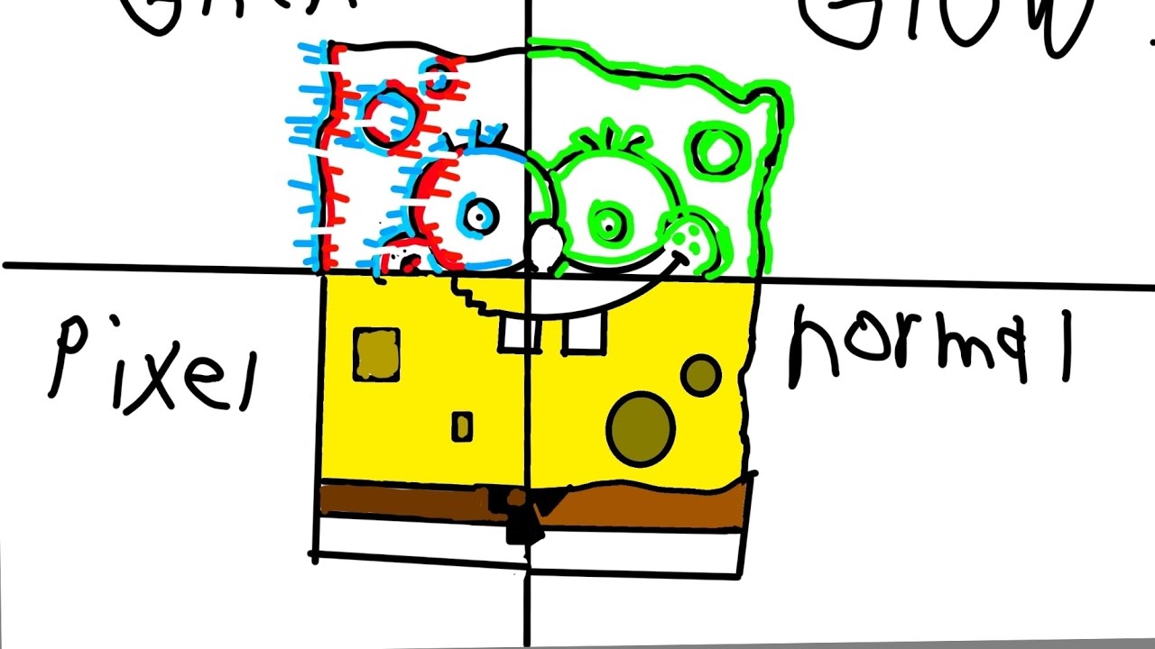 spongebob four sides - YouTube
