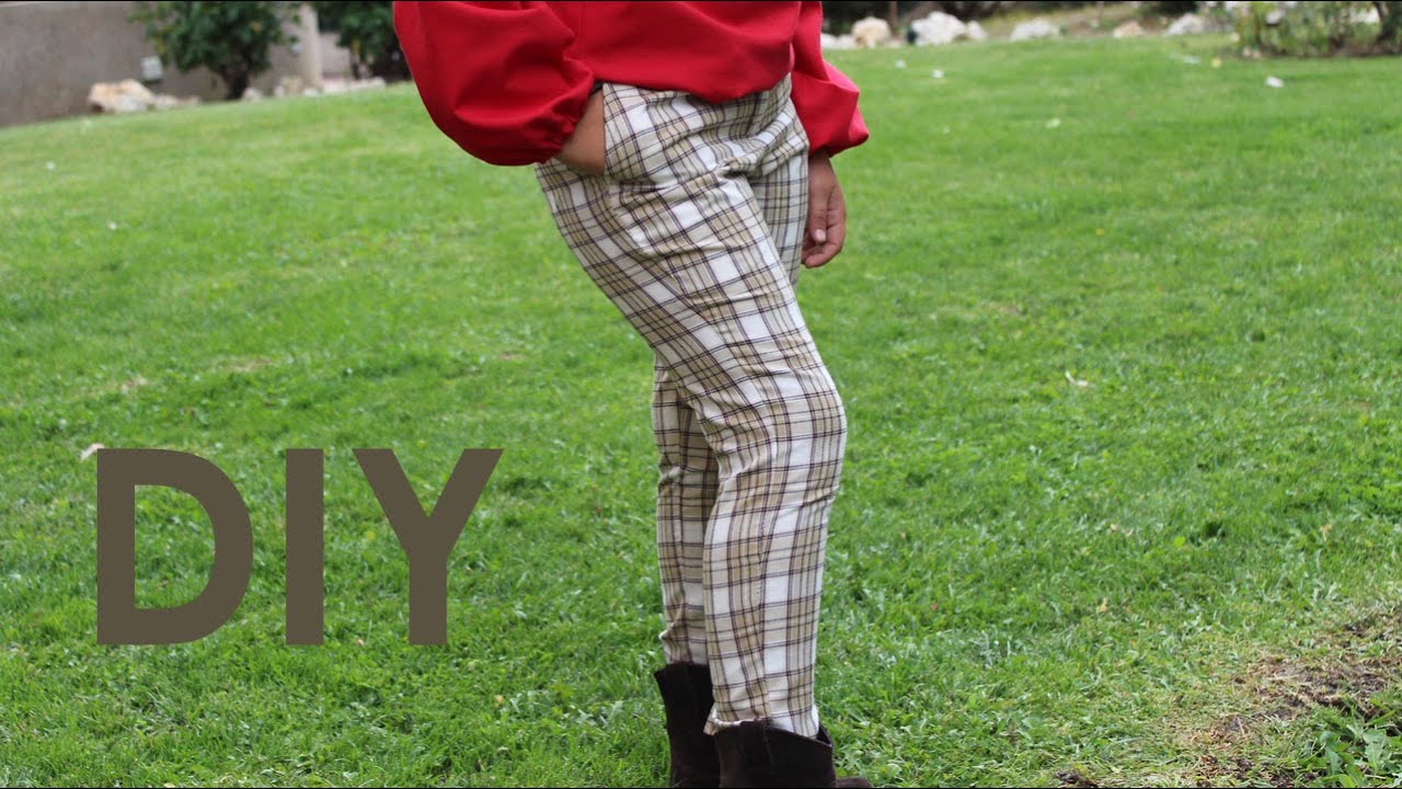 Como hacer un pantalón pitillo de niña. - YouTube