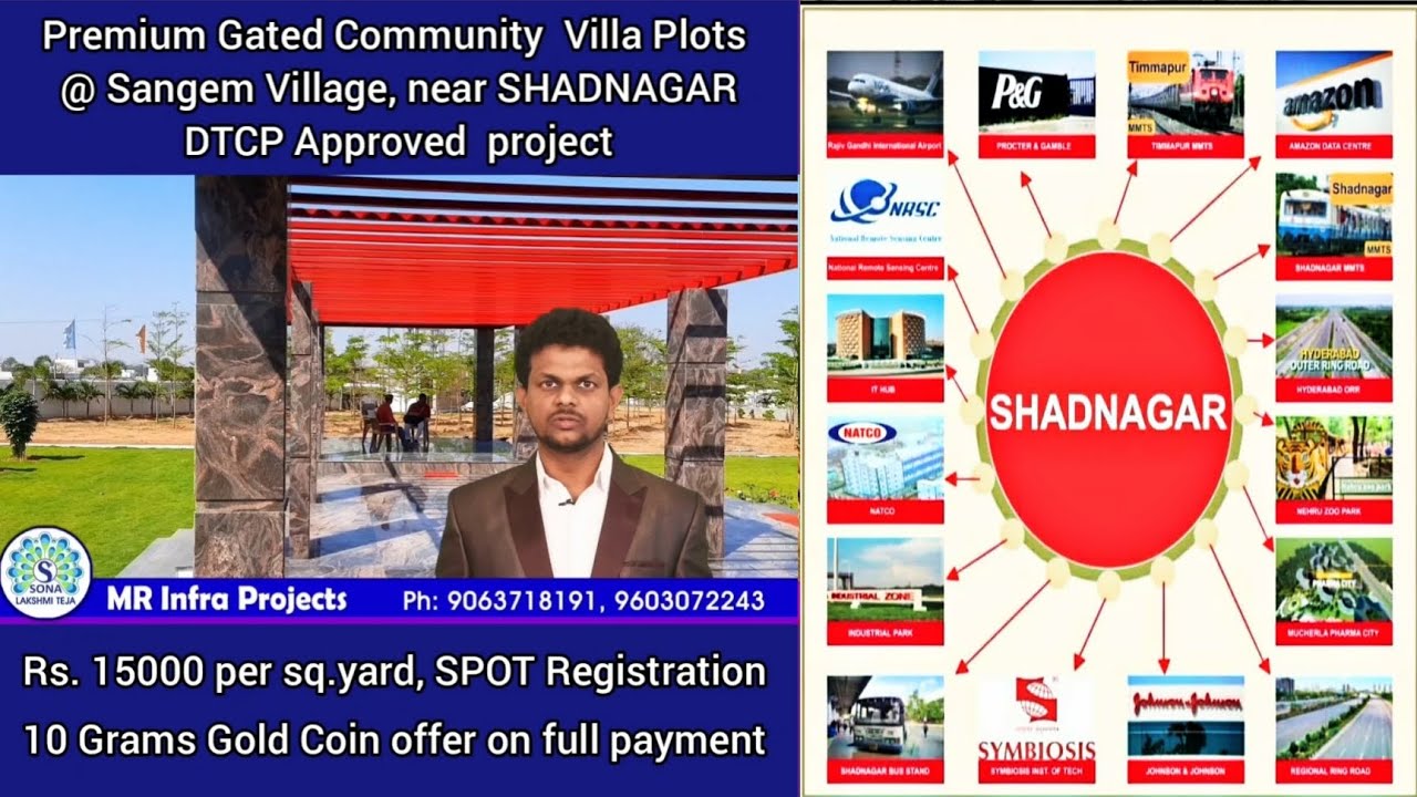 New DTCP open plots || Sangem village near Shadnagar || Rs.15000 per sq.yard || MR infra ...