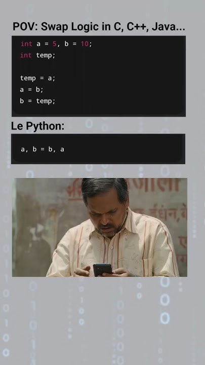Swap Logic #memes #funny #developer #coding #comedy #funny #panchayat #codinglife #engineering # ...