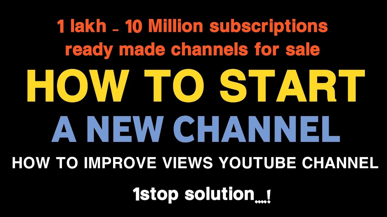 Startup YouTube channel ideas | YouTube channel for sale | how to buy a ...